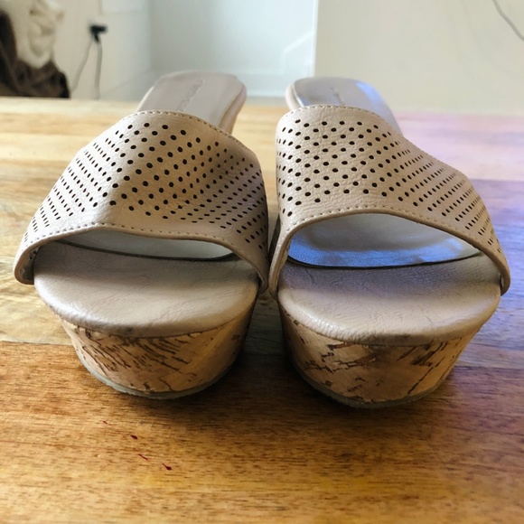 Woolworths | Shoes | Woolworths Cork High Heel Mule Sandal Wedges Sz 9 ...
